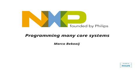 Ppt Programming Many Core Systems Marco Bekooij Outline Definition