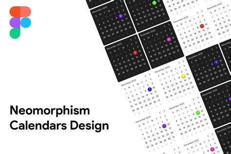 Neumorphic Calendar In Dark And Light Moder Figma