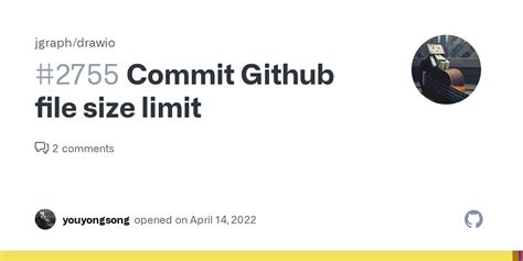 Commit Github File Size Limit · Issue 2755 · Jgraphdrawio · Github