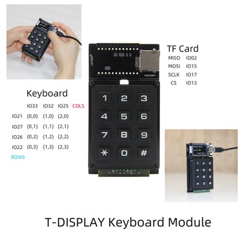 T Display Keyboard Esp32 16mb Usb C Com Teclado 4x3 Display 114inch
