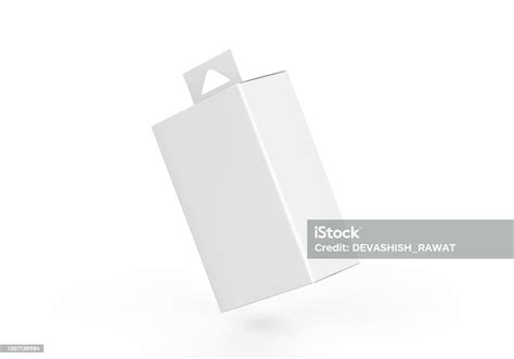 중단 탭이있는 빈 종이 상자 포장 격리 된 흰색 배경에 모형 템플릿 디자인 프리젠 테이션 준비 3d 일러스트 나무 걸판에 대한 스톡 사진 및 기타 이미지 Istock