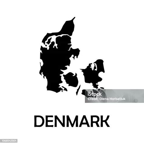 덴마크 지도 덴마크 지도 개요 모양 블랙 화이트 벡터 일러스트 레이 션에 흰색 배경 벡터에 높은 상세한 검은 그림 지도덴마크 0명에 대한 스톡 벡터 아트 및 기타 이미지