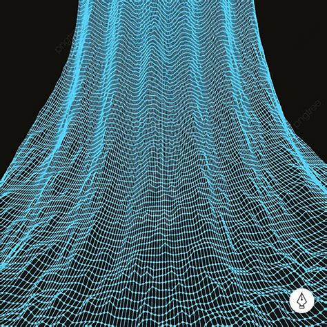 Network Abstract Background 3d Technology Vector Illustration Grid Packing Structure Vector