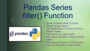 Pandas Series filter() Function - Spark By {Examples}