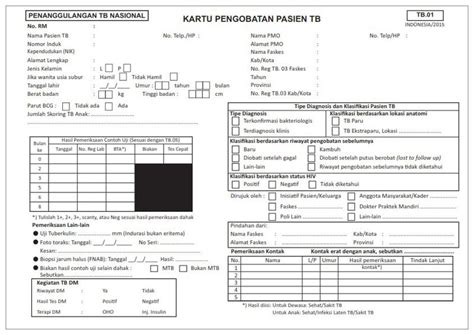 Form Tb 01 Kartu Pengobatan Pasien