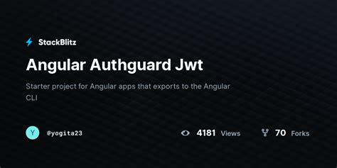 Angular Authguard Jwt StackBlitz