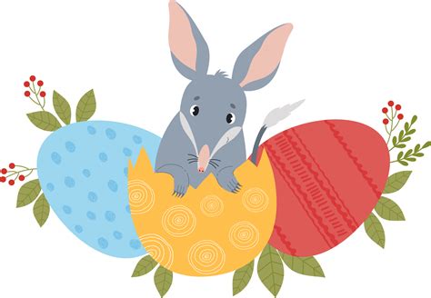 Cute Bilby With Easter Eggs 39141488 Png