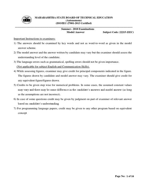 Model Answer Paper Summer 2018 Pdf Electromagnetic Induction Electric Motor