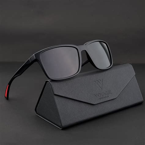 Voyage Tr90 Wayfarer Matt Black Polarized Wayfarer Sunglasses For Men