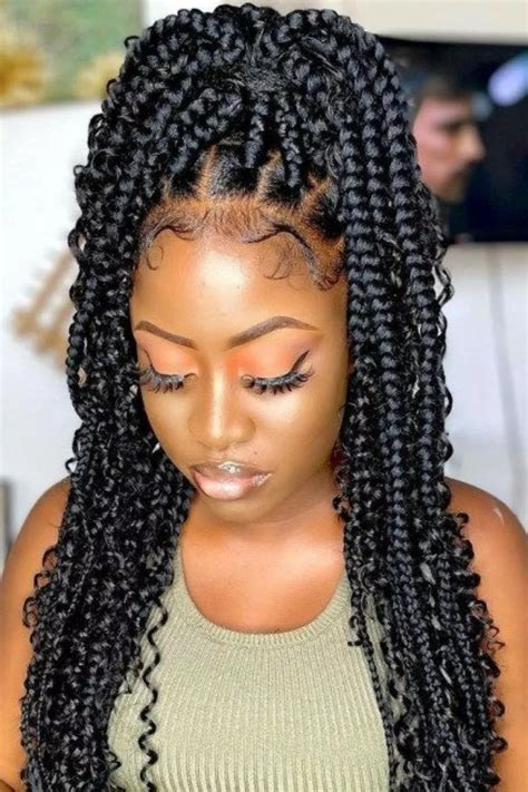 Individual Braids Updo Hairstyles For Black Women