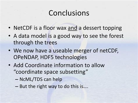 What Is Netcdf And What Are Its Plans For World Domination Ppt