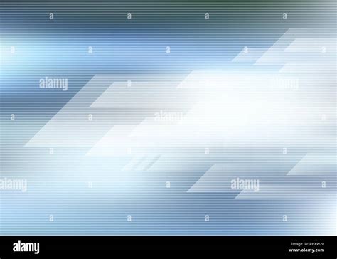 Abstract Geometric Overlapping Layer With Lines Horizontal On Blue