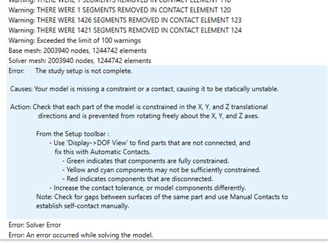 Understanding The Root Cause From Simulation Error Message Autodesk