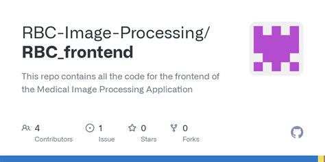 Github Rbc Image Processingrbcfrontend This Repo Contains All The