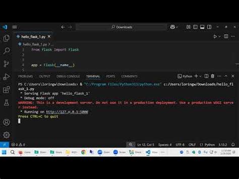 Python Web Development with Flask Tutorials 1-3 - YouTube