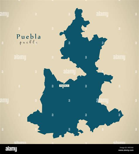 Mapa De Puebla Mexico Tehuacán Puebla Mexico Modern Street Map
