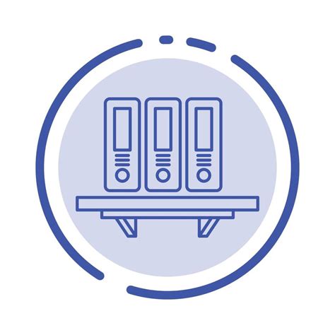 Files Archive Data Database Documents Folders Storage Blue Dotted Line