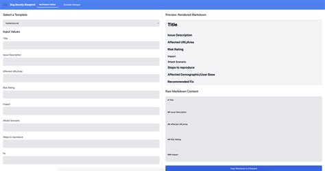 A Tool Offering Templates For Streamlined Bug Bounty Reporting