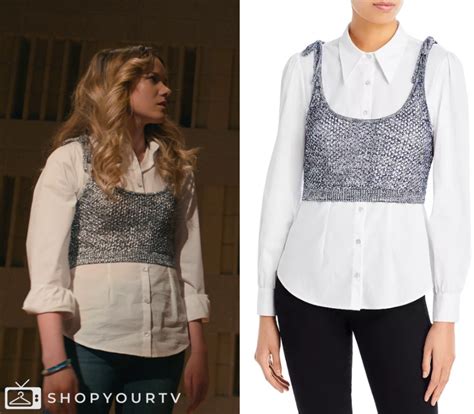 Elsbeth Season 1 Episode 1 Metallic Layered Sweater Shop Your Tv