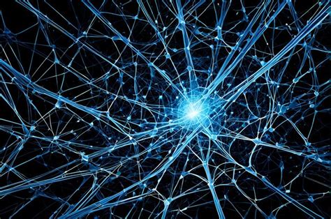 Premium Photo Interconnected Blue Lines And Dots