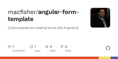 GitHub Macfisher Angular Form Template Code Snippets For Creating Forms With AngularJS