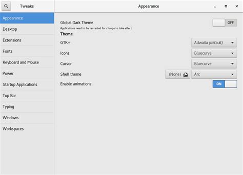 Install The Arc Gnome Shell GTK Theme On Fedora Securitron Linux Blog