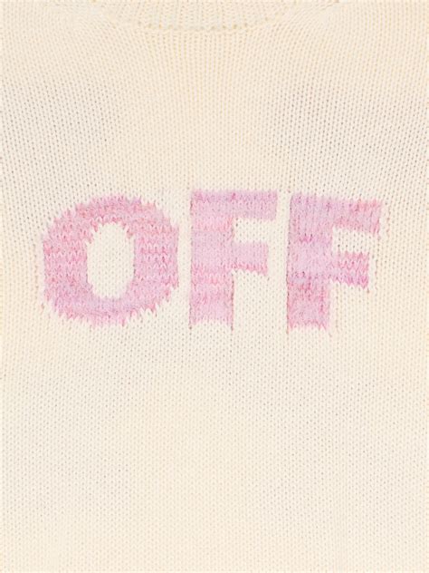Arrow Logo Sweater In Off White Soft Pink Off White™