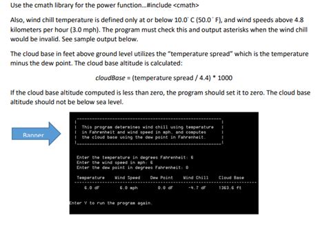 Solved C Create Meteorology Program To Calculate The Wind Chegg Com