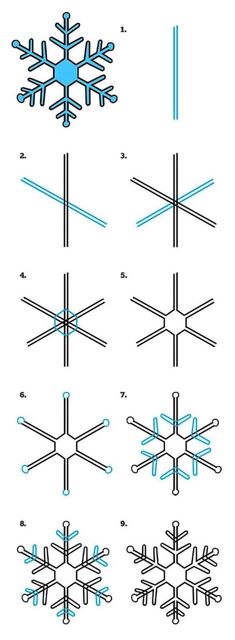 10 Easy And Beautiful Snowflake Drawing Ideas Drawing Photos