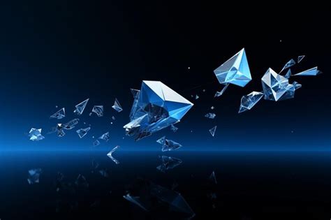 Premium Ai Image Azure Angles Blue Polygon Photo