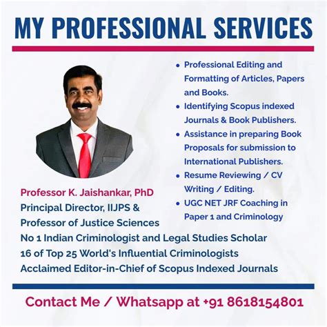 Prof Dr K Jaishankar Posted On Linkedin