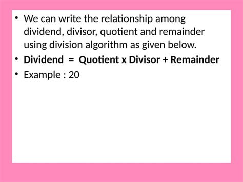 Class 4 Ativity Quotient And Divisor Pptx