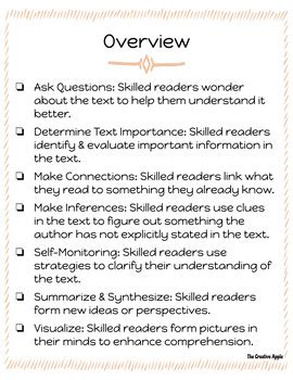 Metacognitive Strategies For Reading By The Creative Apple TpT