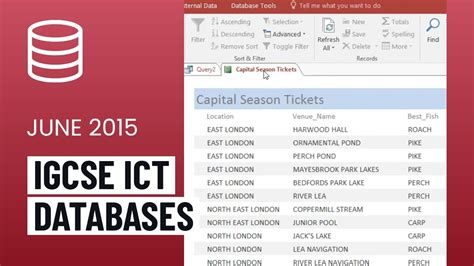 Igcse Ict Access Databases Practical Exam Task Mayjune 2015 Paper