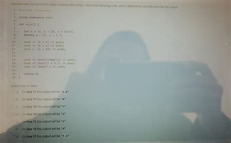 Solved Assume That You Correct For Minor Compile Time