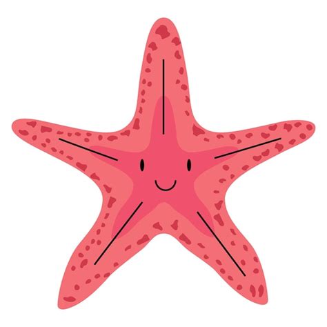 Free Vector Pink Starfish Design Over White