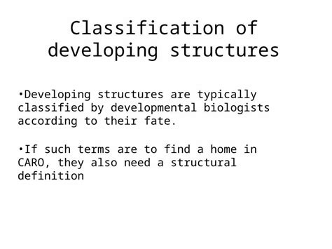 ppt classification of developing structures dokumen tips