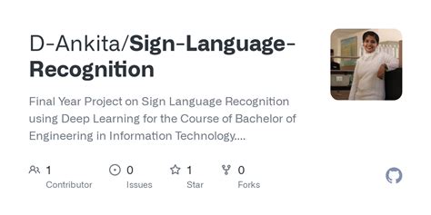 Github D Ankita Sign Language Recognition Final Year Project On Sign Language Recognition