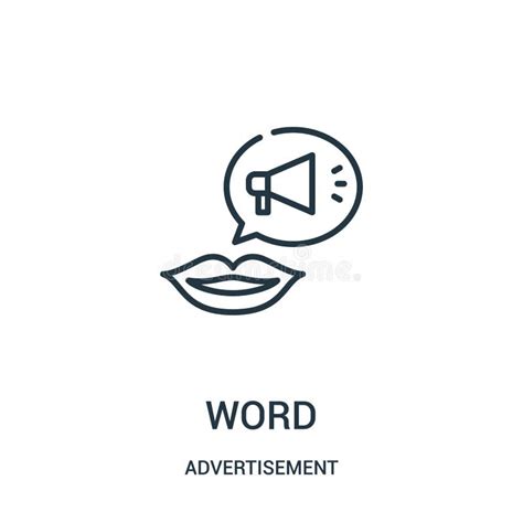 Word Icon Vector From Workspace Support Collection Thin Line Word