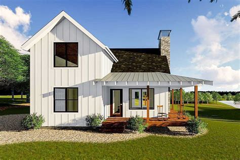 Modern Farmhouse Cabin With Upstairs Loft 62690dj Architectural