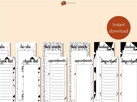 Printable Productivity Bookmarks Journal Treats