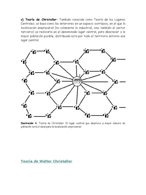 Teoría De Los Lugares Centrales De Christaller Pdf Ciudad