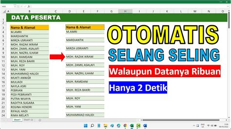 Cara Menambahkan Baris Secara Otomatis Di Excel Youtube