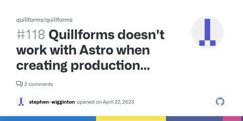quillforms doesn t work with astro when creating production build