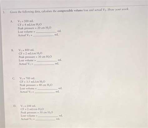 solved 3 given the following data calculate the