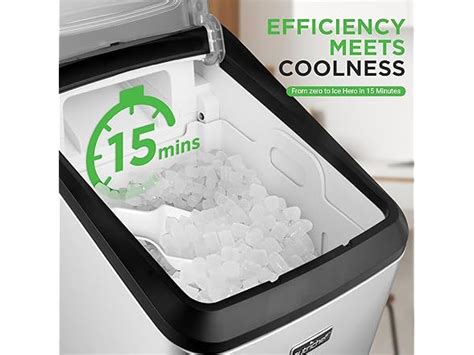 NutriChef Countertop Nugget Ice Maker Machine