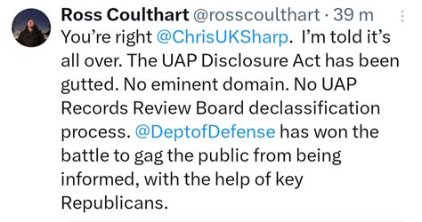 The End Of The Schumer Amendmentaccording To Ross Coulhart Rufob