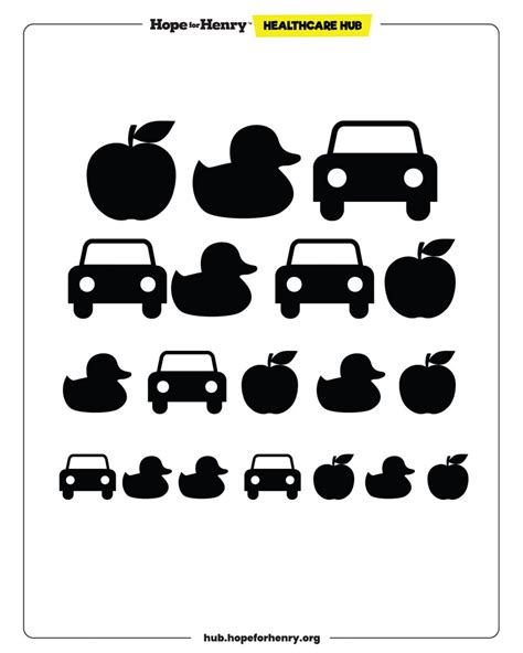 Eye Exam Picture Chart Hope For Henrys Healthcare Hub