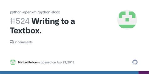 Writing To A Textbox Issue 524 Python Openxml Python Docx GitHub