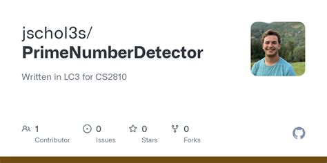 github jschol3s primenumberdetector written in lc3 for cs2810